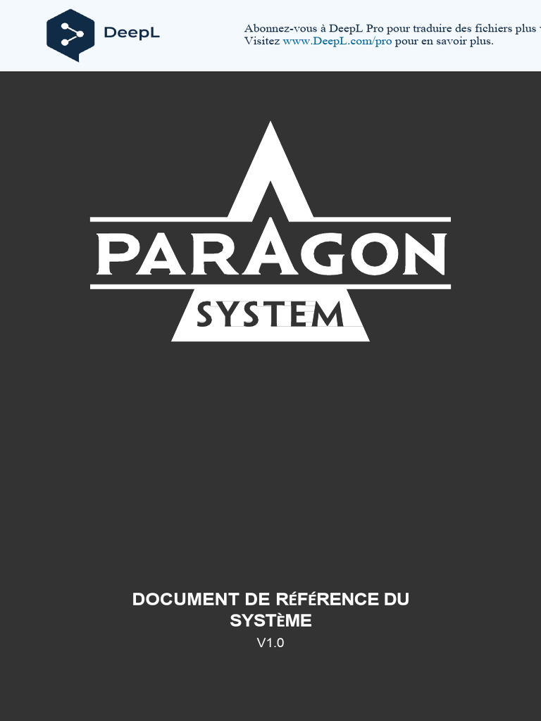 Système Paragon : Guide de jeu de rôle | PDF | Dé | Héros