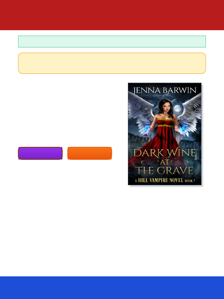 Dark Wine at the Grave (A Hill Vampire Novel Book 7) Jenna Barwin ebook ...
