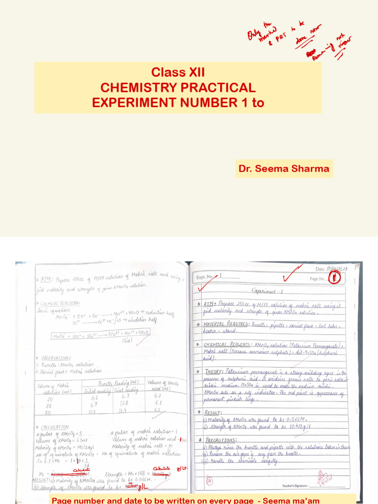 Chemistry Practical 1-18 2 | PDF