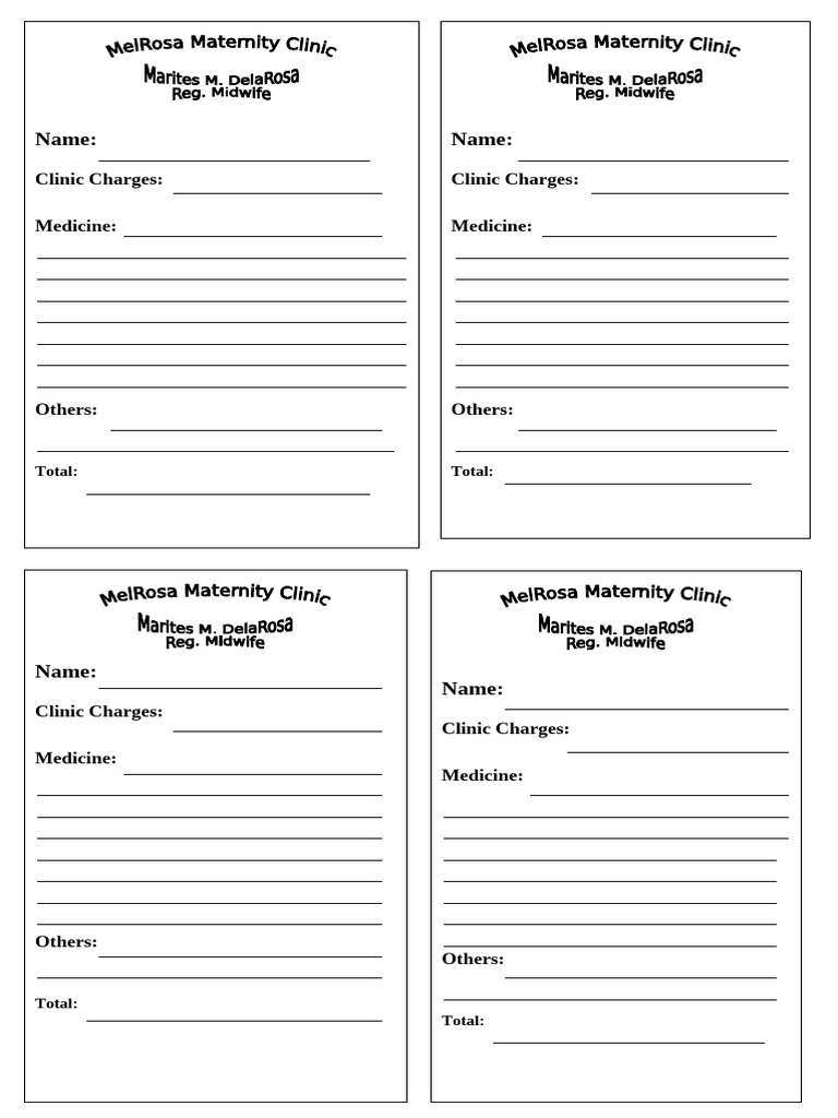 Clinic Charges and Medicine Summary | PDF