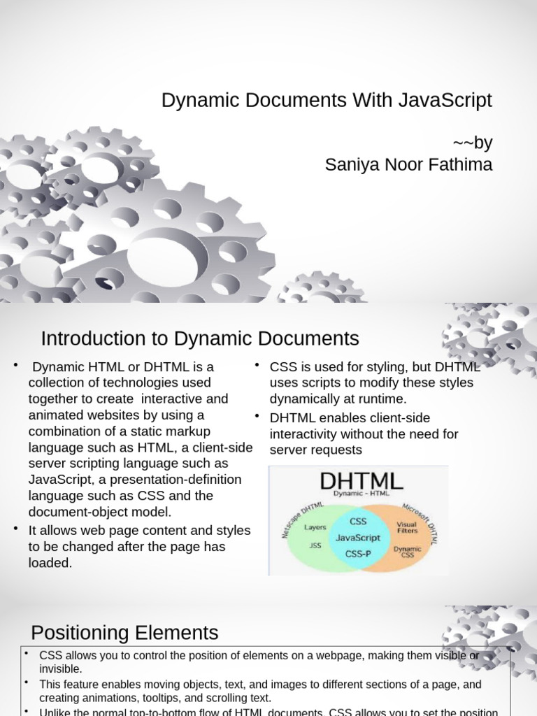 Dynamic Documents With JavaScript.pptx by saniya(1).pptx2 | PDF ...