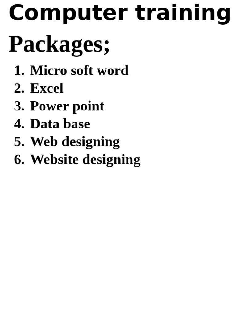 Computer Training | PDF