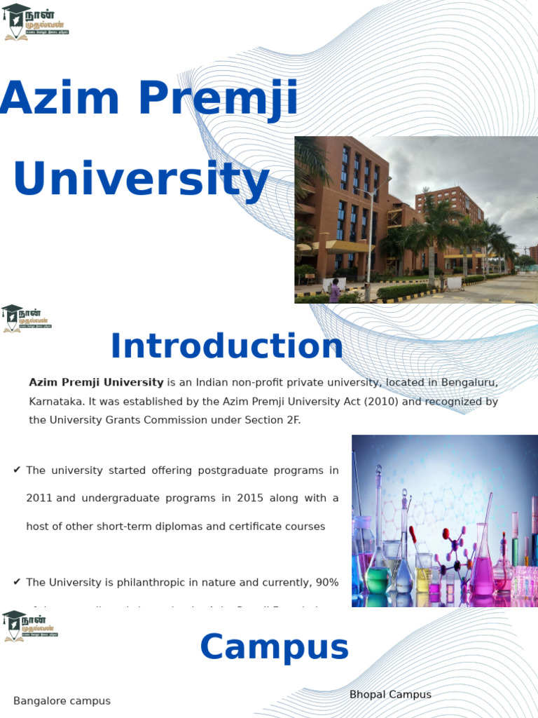Azim Premji University Admission Guide | PDF | Educational Stages ...