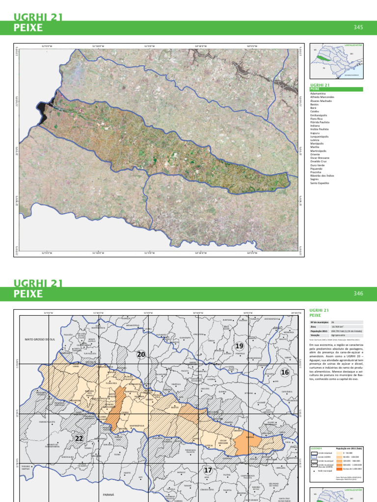 UGRHI21 - MAPAS DA UNIDADE RIO DO PEIXE | PDF
