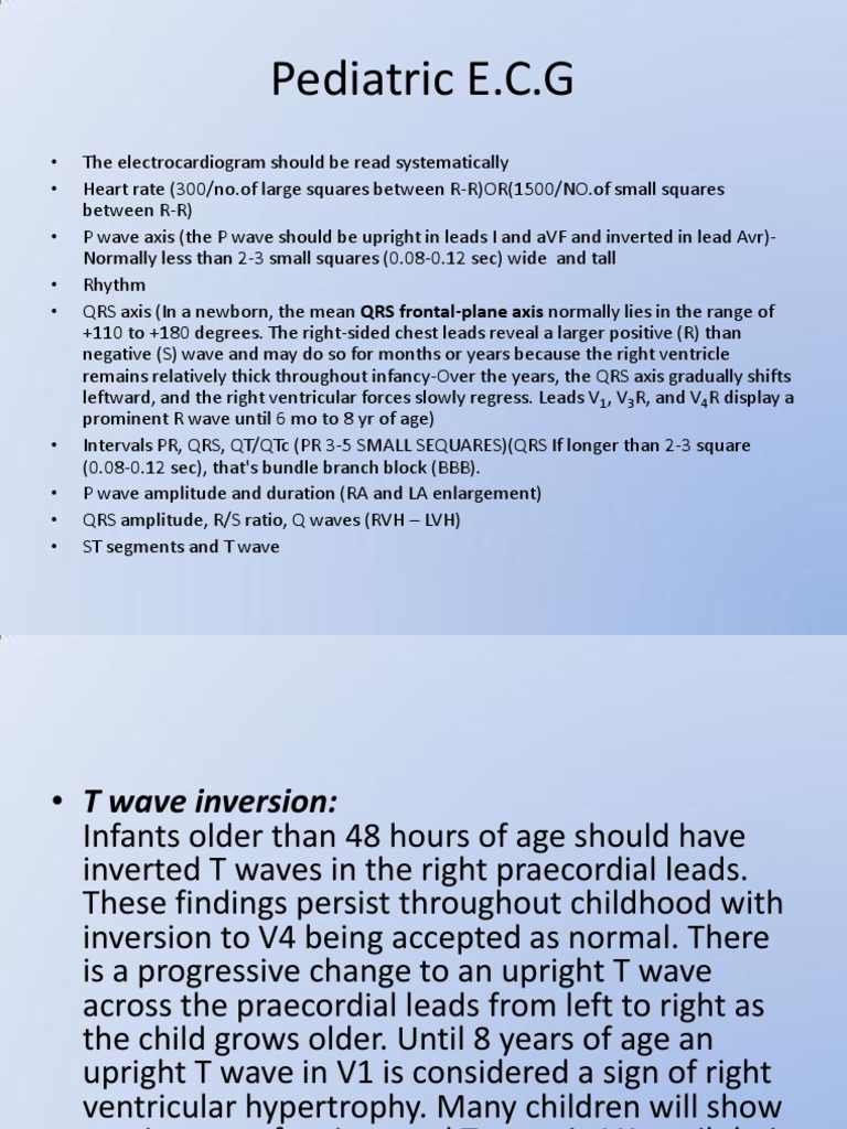 Pediatric ECG Interpretation Guide | PDF | Foreign Language Studies ...