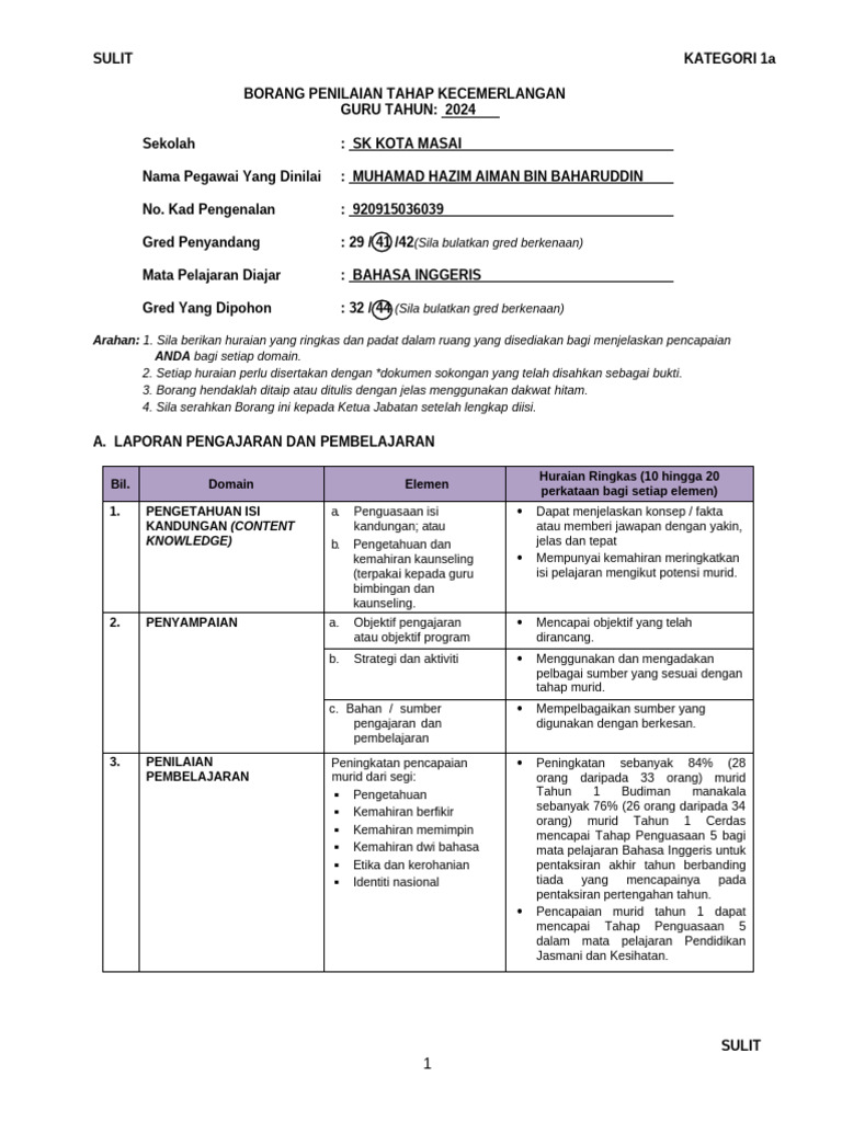 Cara Isi Borang KC Gred 41 | PDF