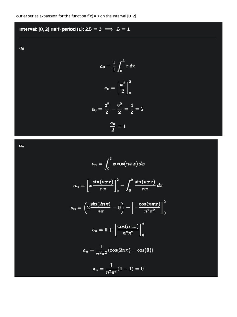 Fourier Series Expansions of Functions | PDF