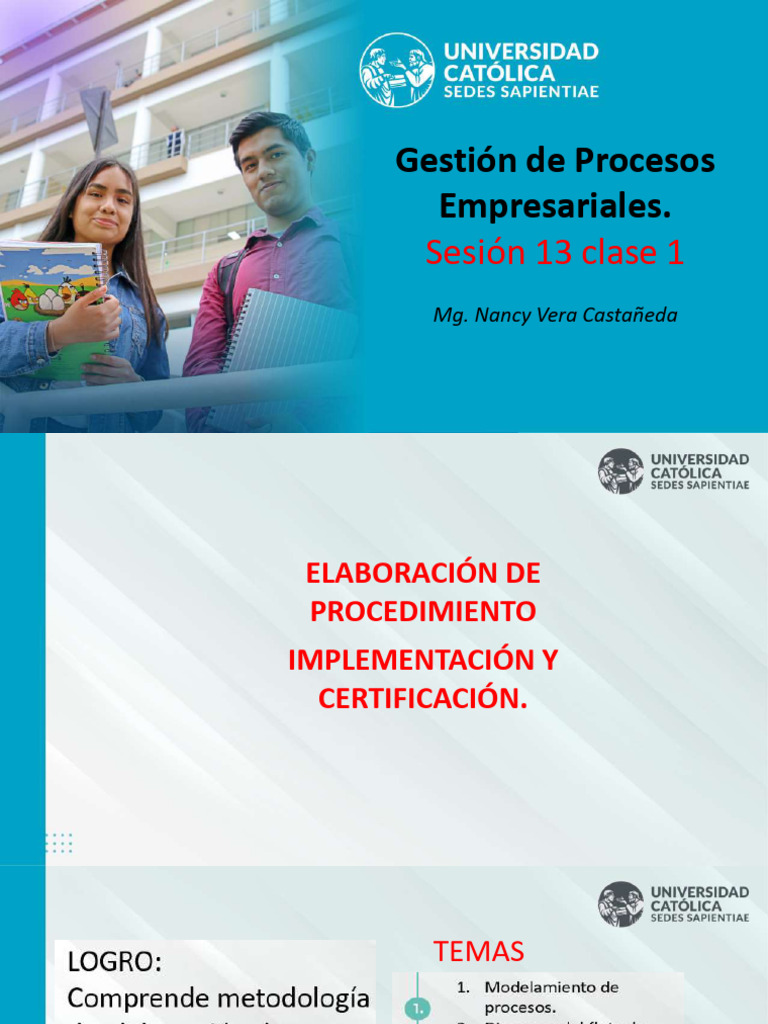 GPE Sem 13 Procedimientos 2025 | PDF | Business | Estandarización