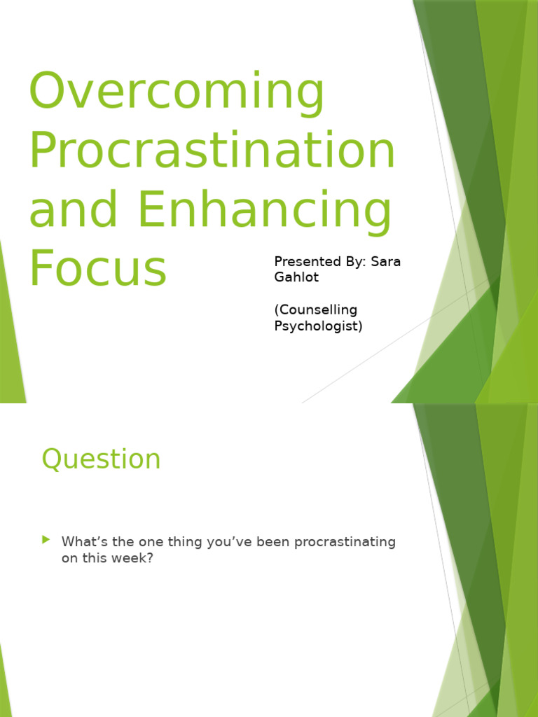 Overcoming Procrastination Strategies | PDF | Professional Skills ...