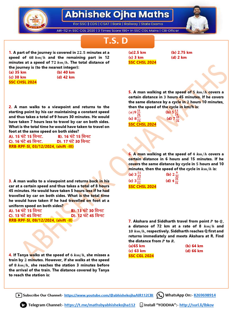 T.S.D + Boat +race English | PDF | Speed | Velocity