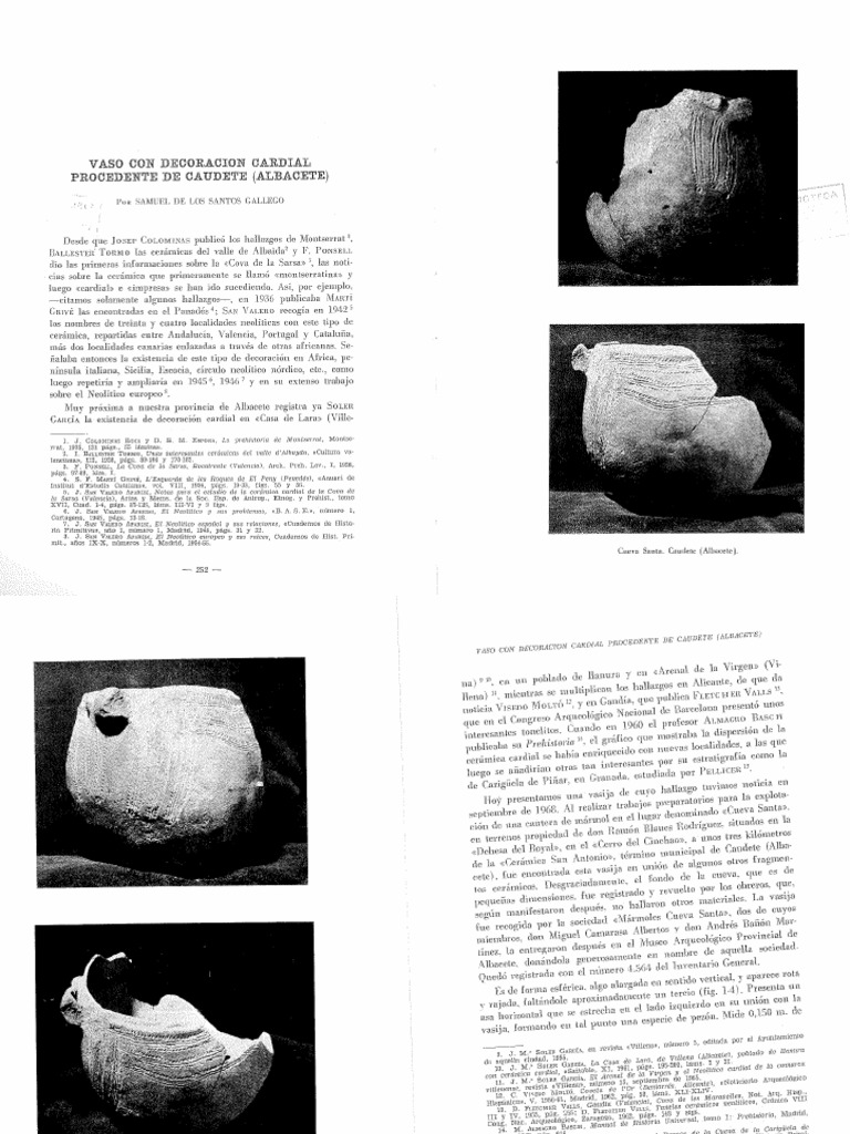 Vaso Con Decoración Cardial Procedente de Caudete (Albacete) | PDF