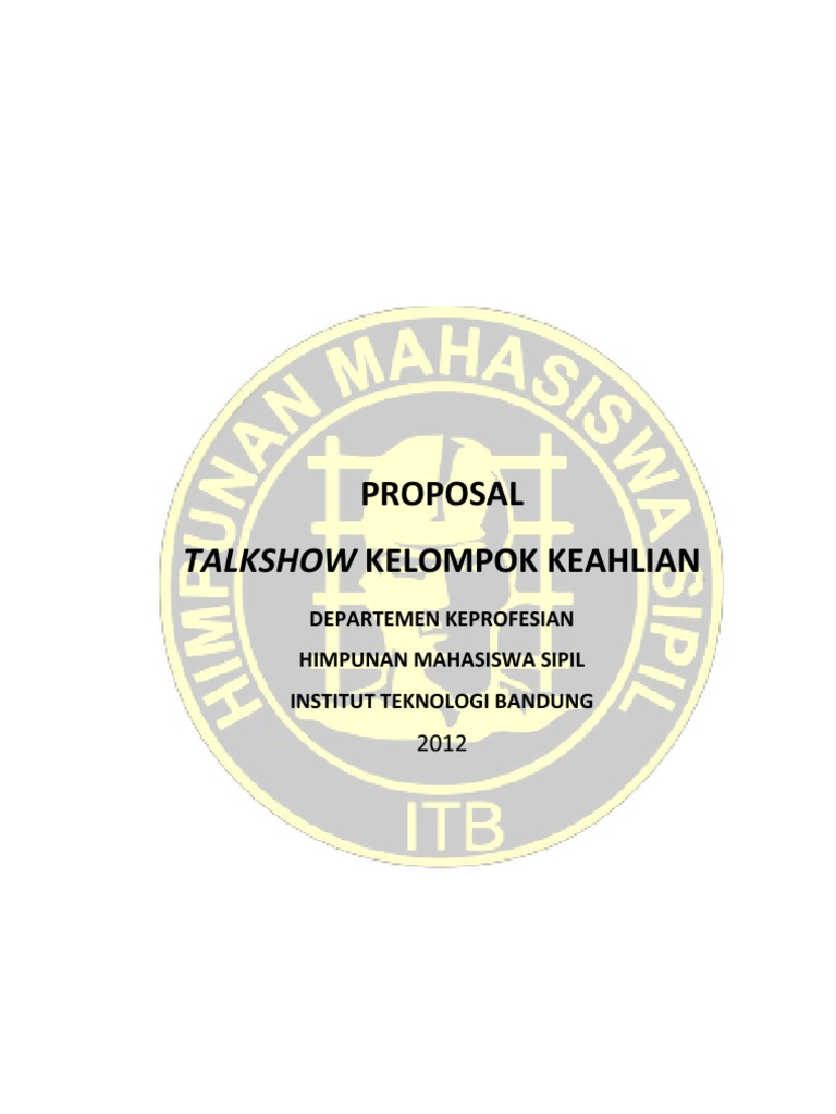 Proposal Talkshow KK 2012 | PDF | Seni