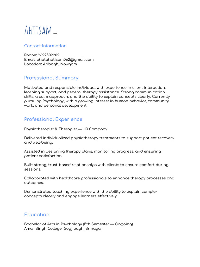 Professional Resume | PDF