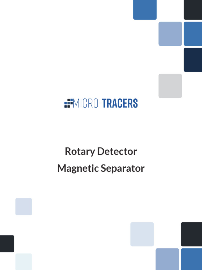 Rotary Detector Magnetic Separator Guide | PDF | Mobile App | Statistics