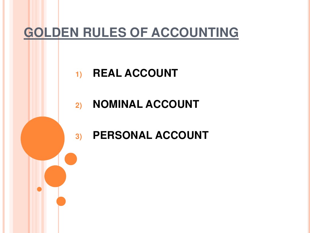 Golden Rules of Real Accounts | PDF | Debits And Credits | Debt