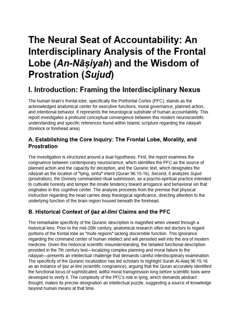 Frontal Lobe, Morality, and Prostration | PDF | Prefrontal Cortex ...