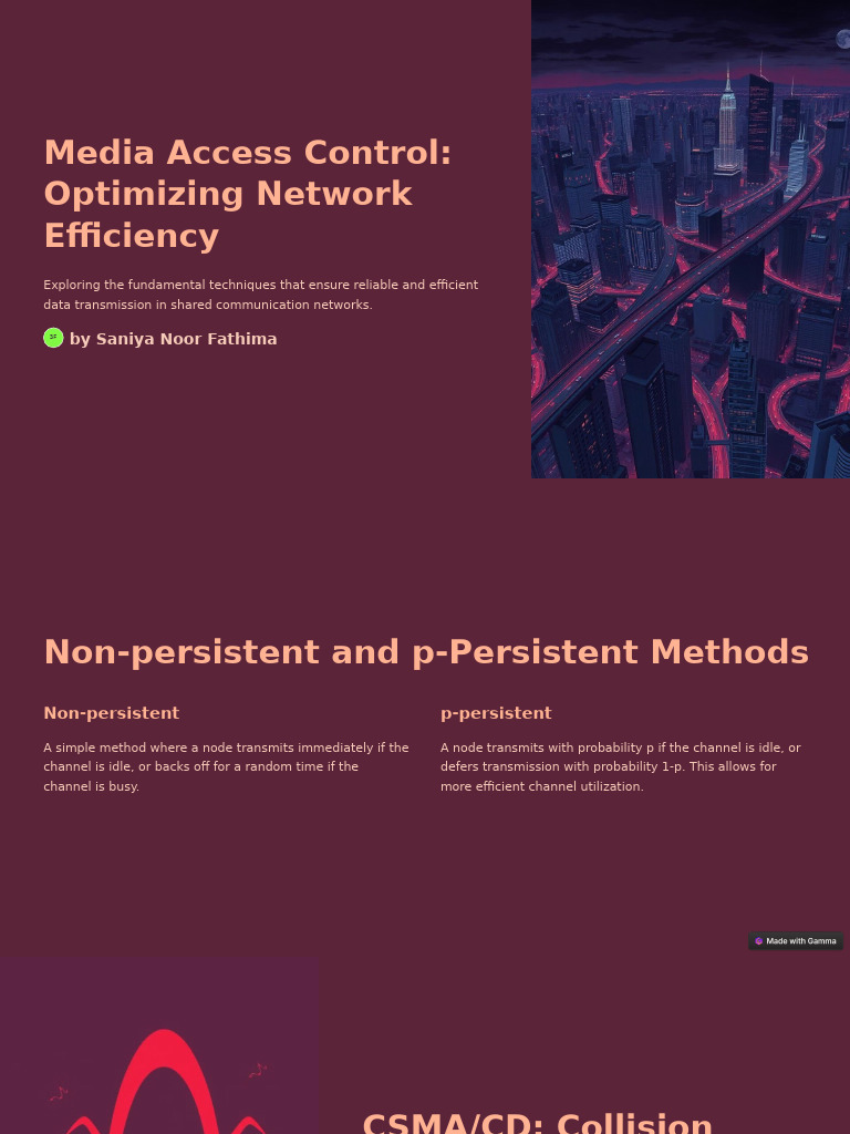 Media Access Control Optimizing Network Efficiency | PDF | Computer ...