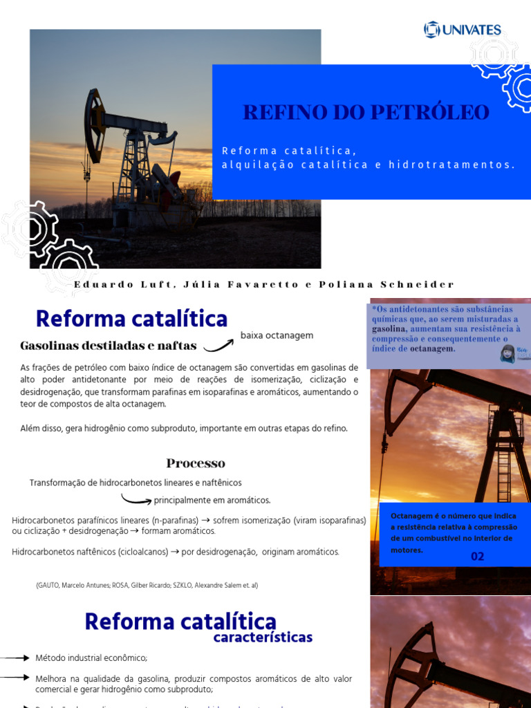 Refino Do Petróleo | PDF | Gasolina | Alcano