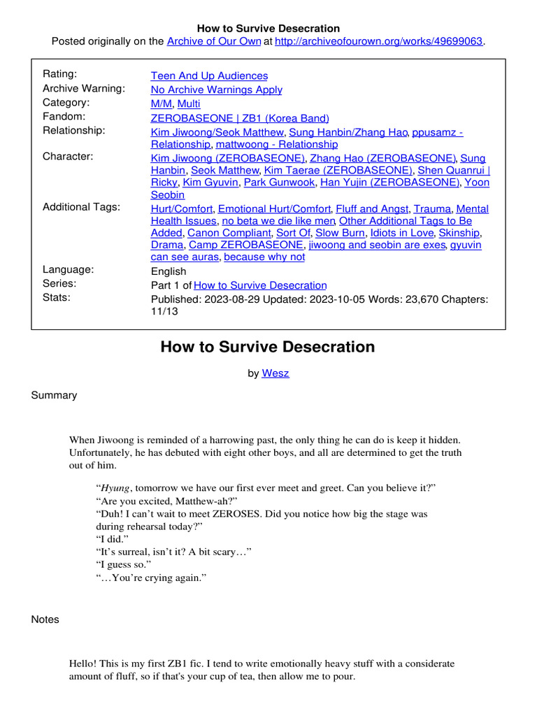 How To Survive | PDF