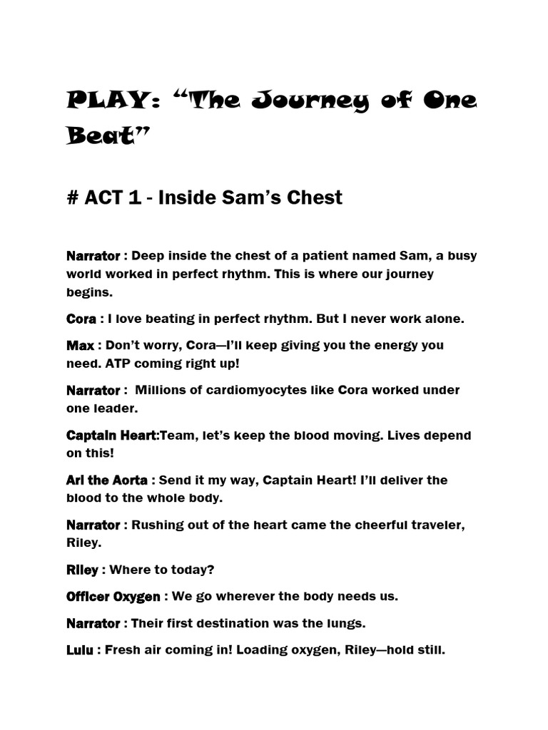 Play - The Journey of One Beat | PDF | Heart | Oxygen