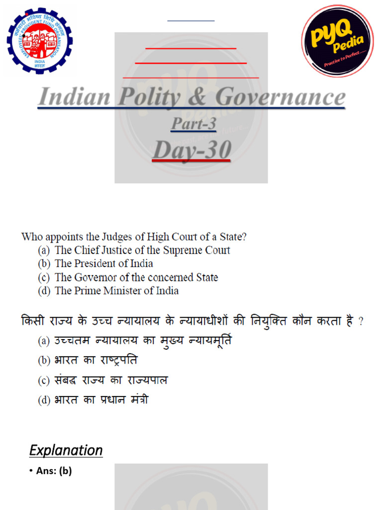 Day 30 Indian Polity and Governance-3 - 251127 - 202810 | PDF | Justice ...