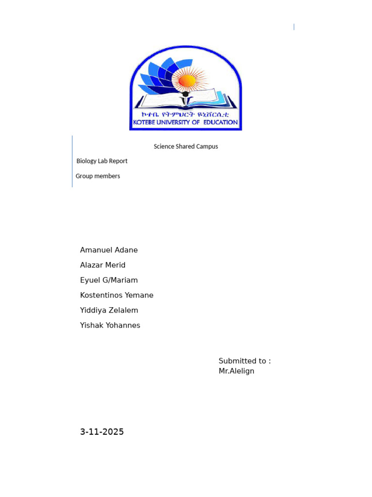 Bio Lab Report | PDF