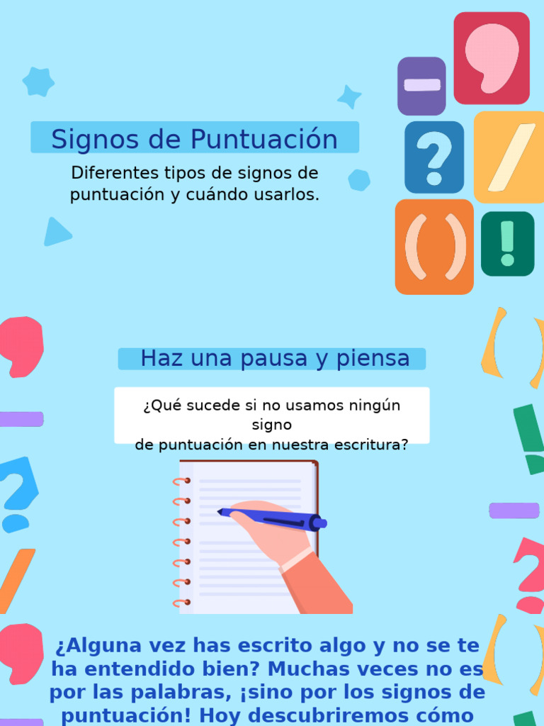 Exposición Sobre Signos de Puntuación en Castellano | PDF | Puntuación ...