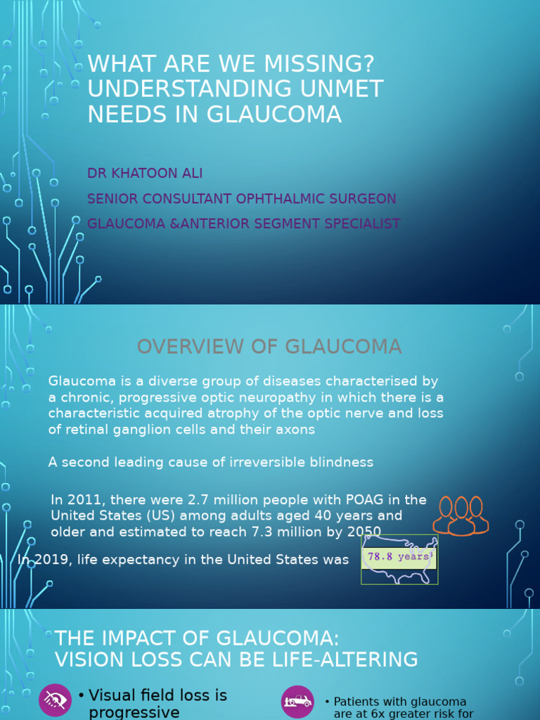 Understanding Unmet Needs in Glaucoma | PDF | Glaucoma | Visual Impairment