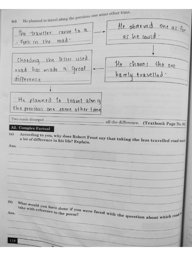 STD 9 English 3.3 (The Road Not Taken) | PDF