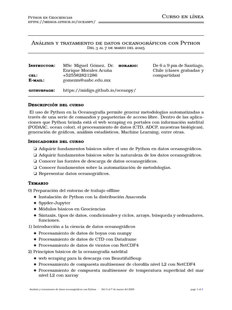 Temario Curso Python Marzo | PDF | Python (lenguaje de programación ...