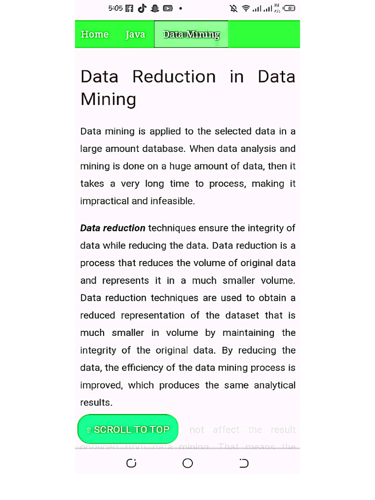 Data Reduction Notes For The Detailed Understanding | PDF