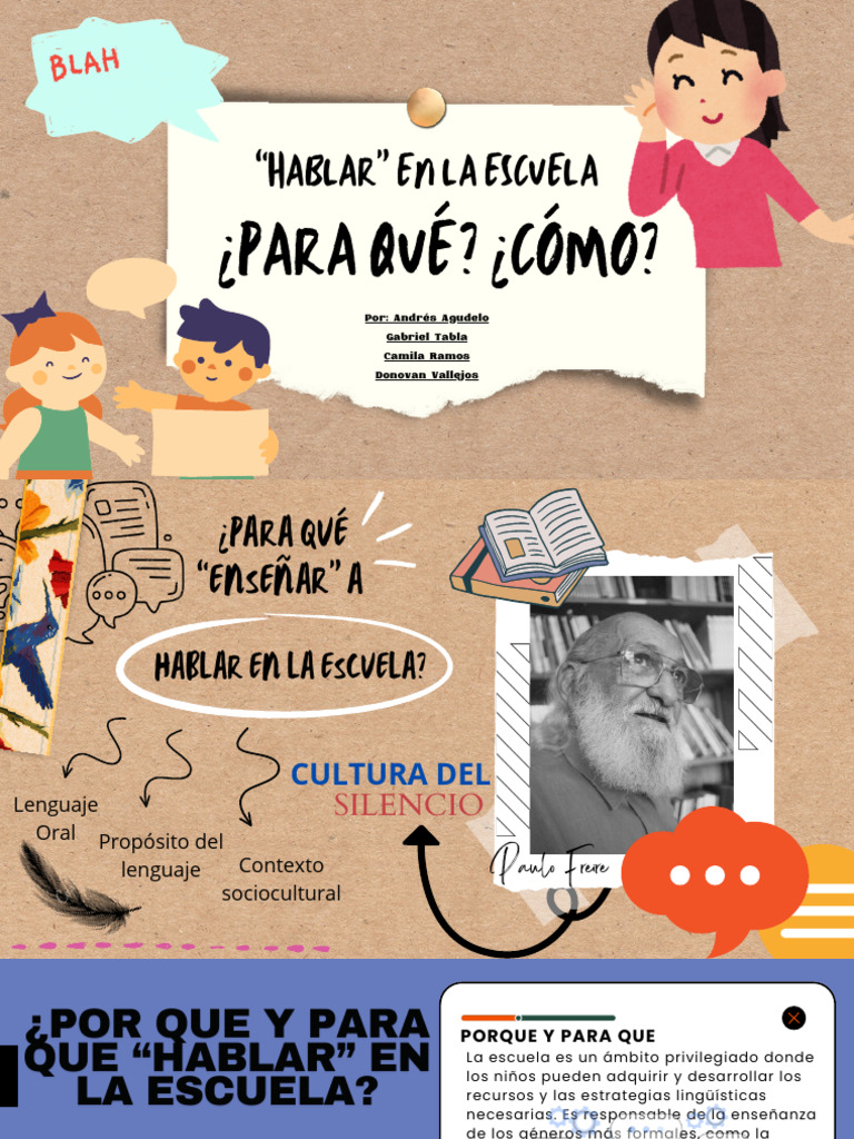 Hablar en La Escuela | PDF | Comunicación | Educación en artes liberales