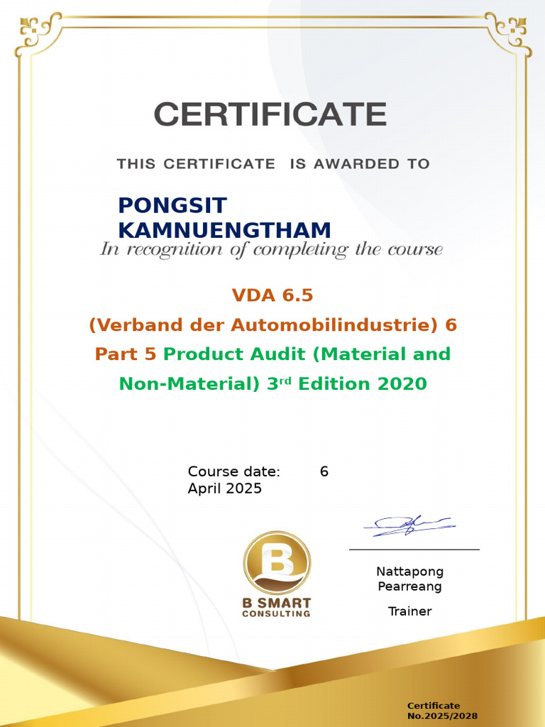 163 พงศ์สิทธิ์ คำนึงธรรม VDA 6.5 V.3 BSMART | PDF