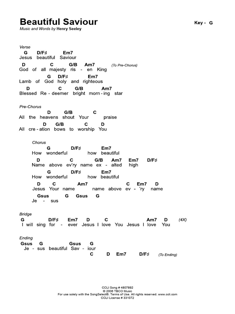 Beautiful Saviour G | PDF