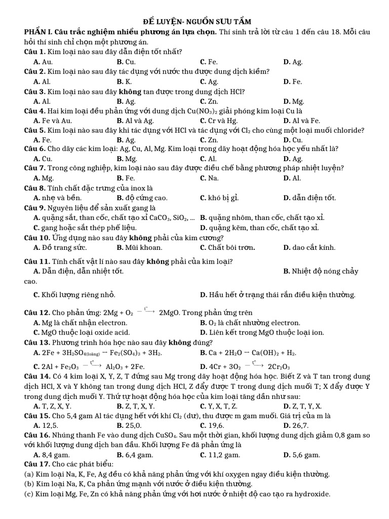 25 - 26. Đề LT KHTN 9 - GHKI - TỰ DO - LÂM ĐỒNG - TVT SP | PDF