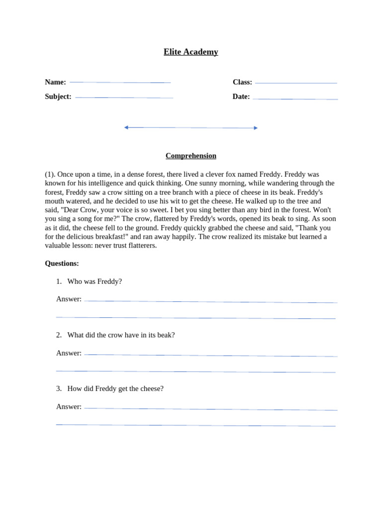 Elite Academy Class 5 (English) | PDF | Sky | Trees
