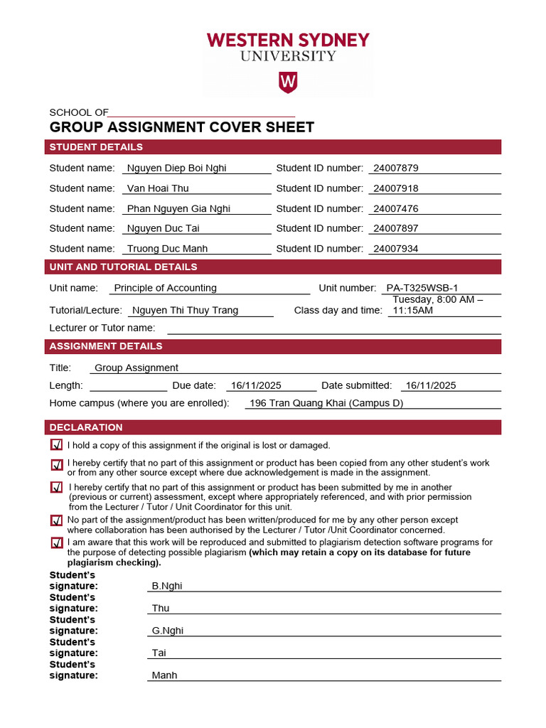 Group 6 - Group Assignment T3 2025 - PA1 | PDF | Expense | Depreciation