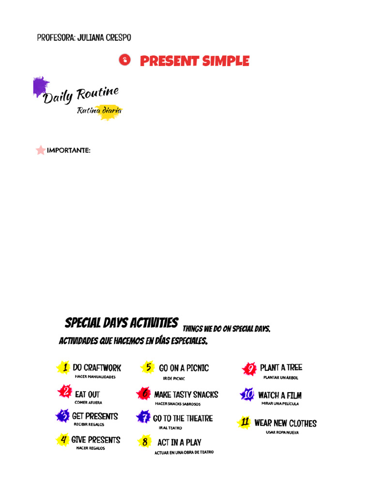 Present Simple-daily Routine. | PDF