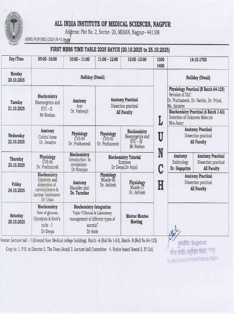 Time Table | PDF