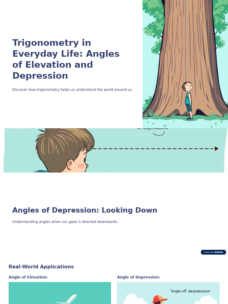 Trigonometry in Everyday Life Angles of Elevation and Depression | PDF