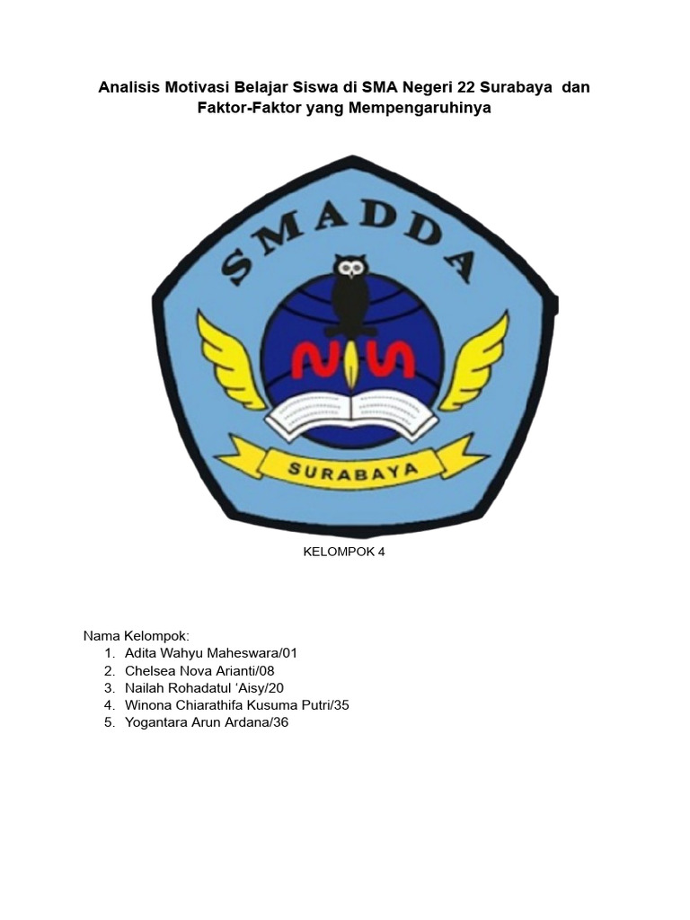 Motivasi Belajar Siswa di SMA 22 Surabaya | PDF