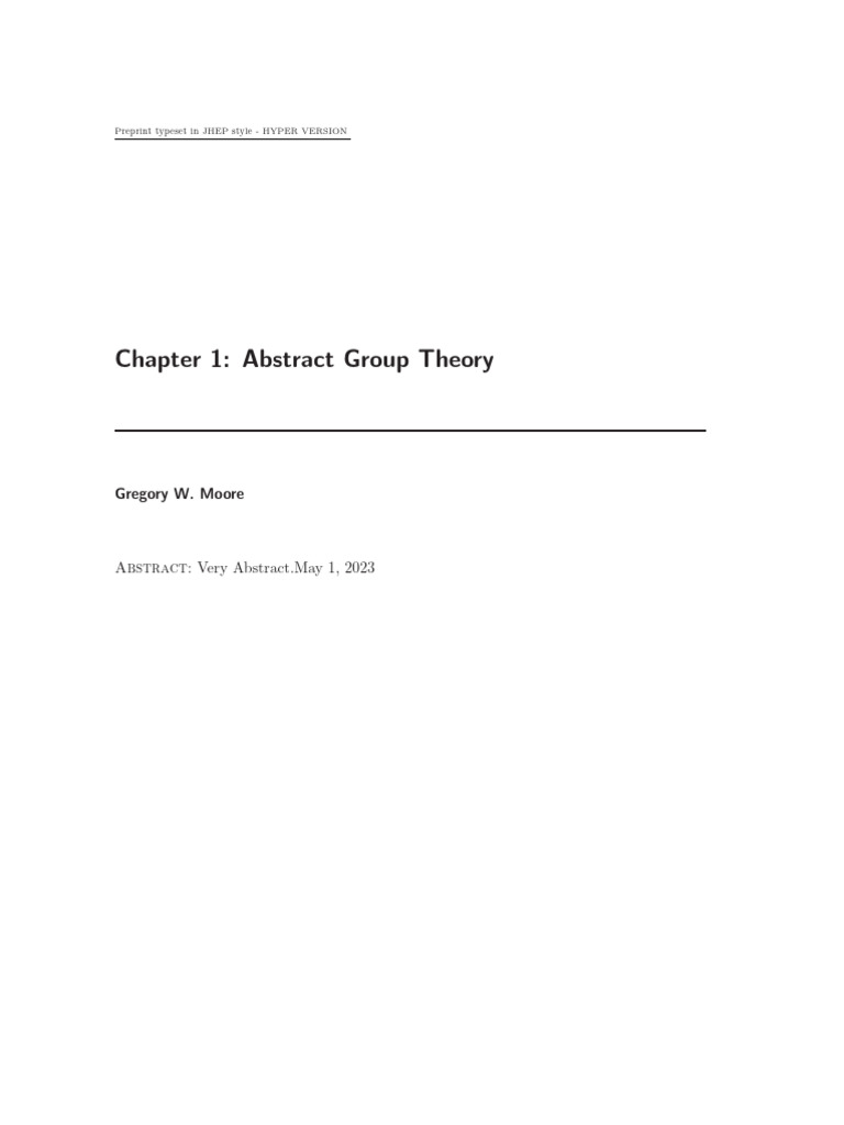 Abstract Group Theory Overview | PDF | Group (Mathematics ...