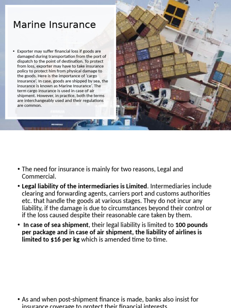 Understanding Marine Insurance Policies | PDF | Insurance | Freight ...