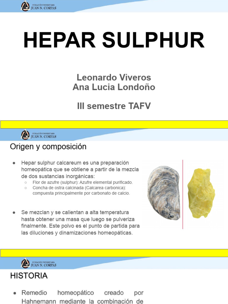 Hepar Sulphur | PDF | Tos | Azufre