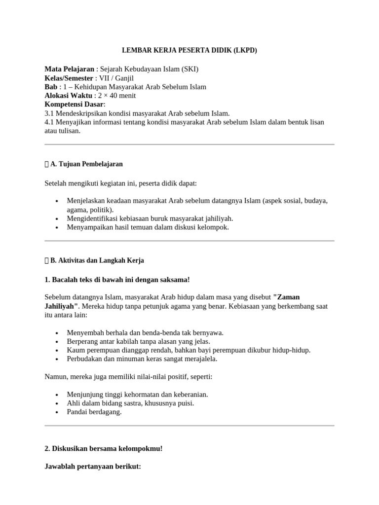 LKPD Tahun 2019 | PDF