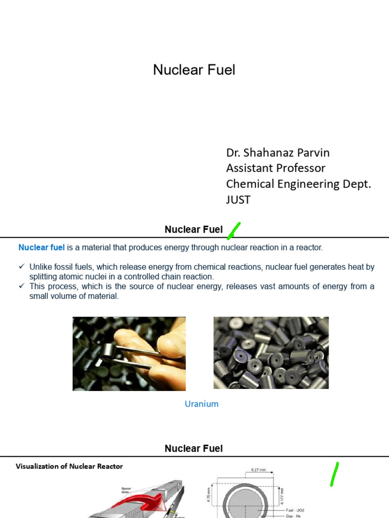 ChE 3101 - Nuclear Fuel | PDF