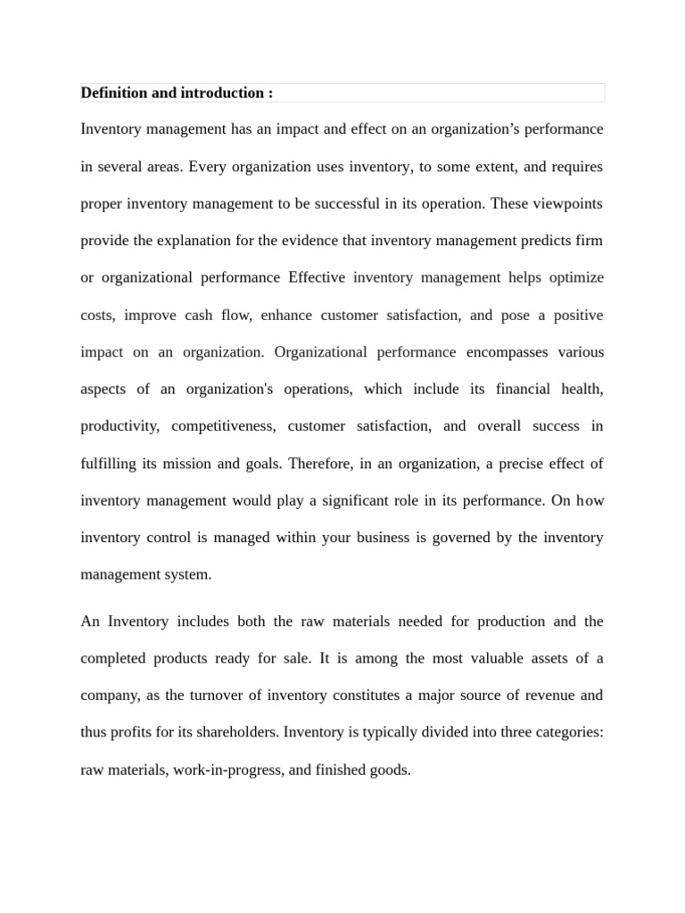 Obusi Quant | PDF | Inventory | Supply Chain