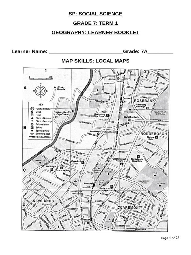 Grade 7 Geography: Map Skills Guide | PDF | Map | Latitude