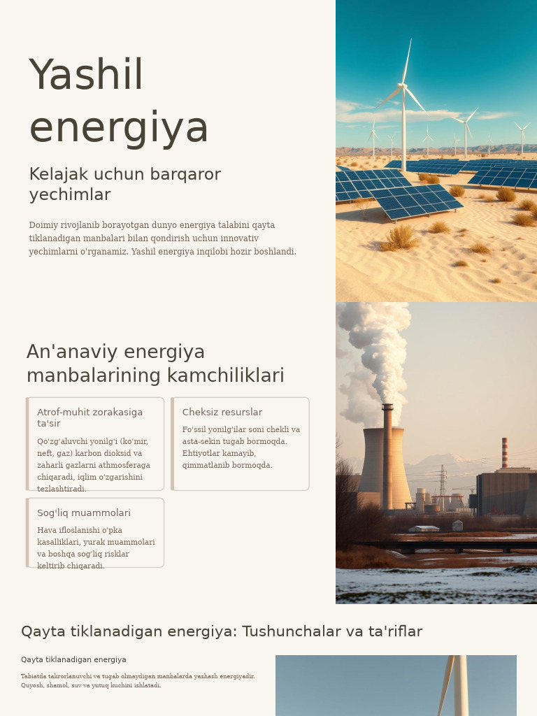 Yashil Energiya | PDF