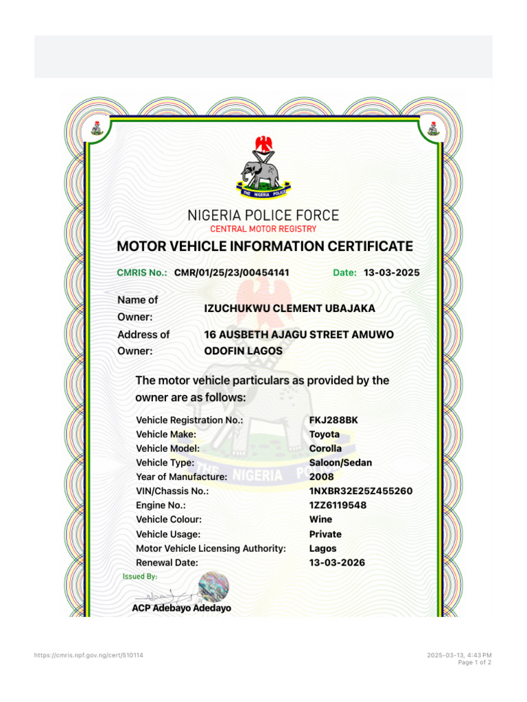 NPF Cmris | PDF